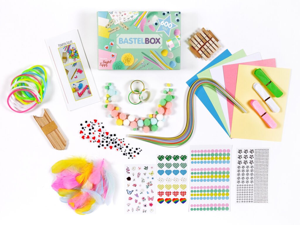 Bastelbox Set 600 Teile „Pastell“ – Bell Trade